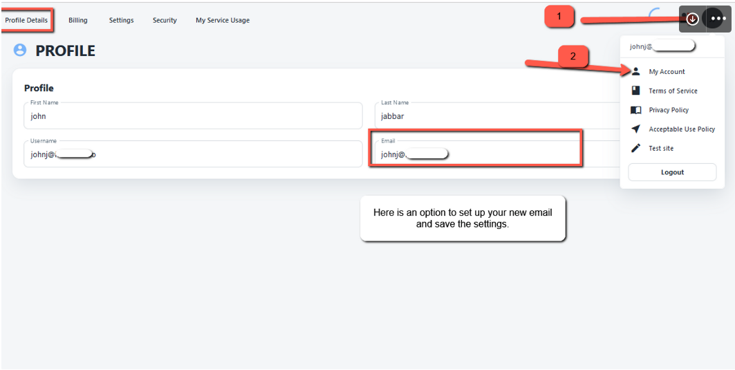 How to change the Email Address of the Account? - GlideCampaign