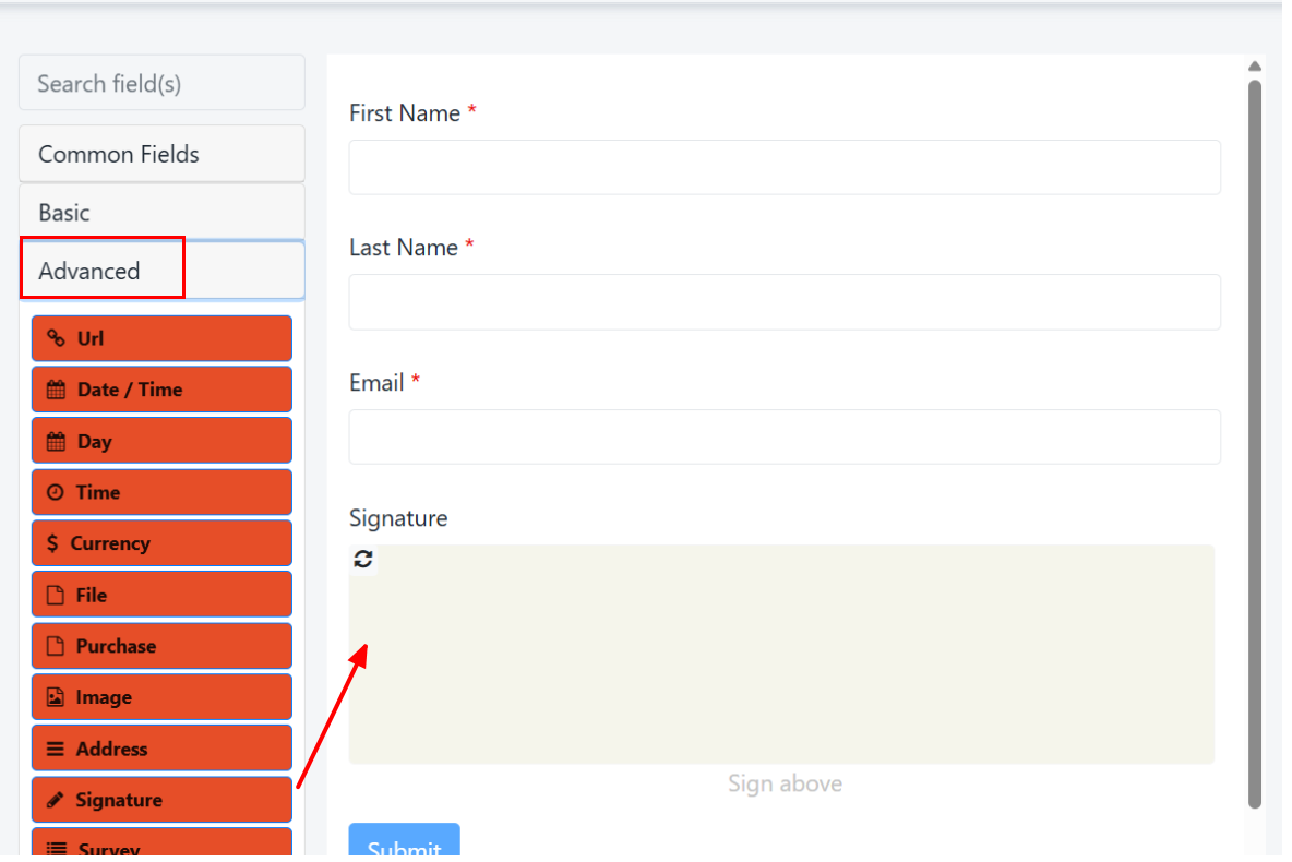 How to collect signature on Form? - GlideCampaign